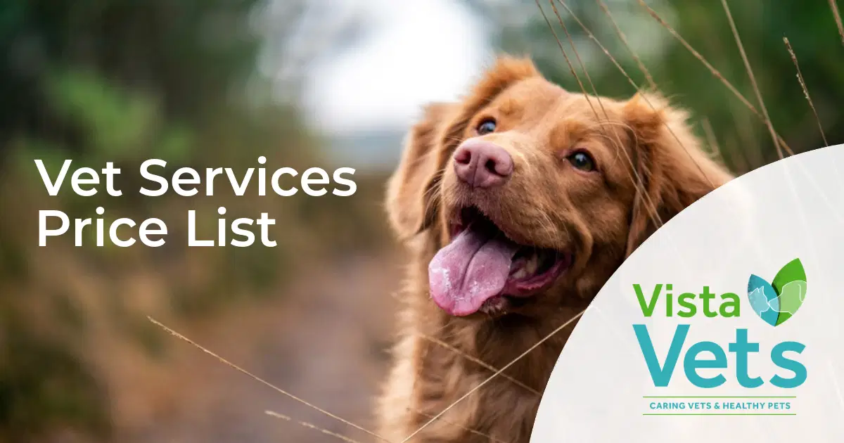 Vet Services Price List | Vista Vets